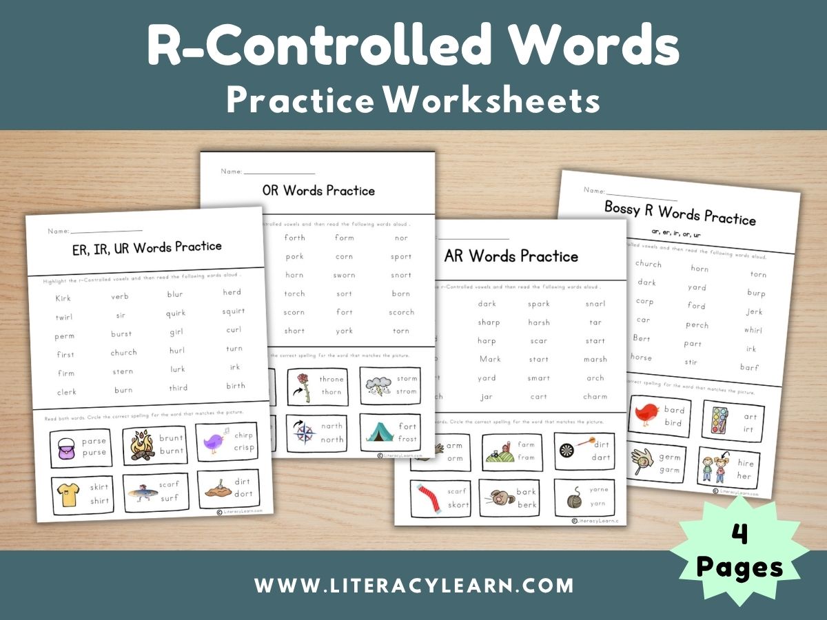 R-Controlled Words Worksheet - Literacy Learn Unlimited