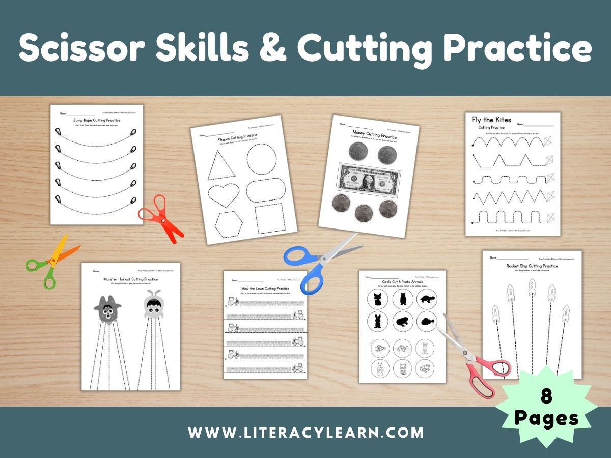 Scissor Skills & Cutting Practice Worksheets - Literacy Learn Unlimited