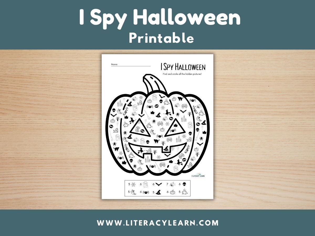 I Spy Halloween Activity Sheet - Literacy Learn Unlimited