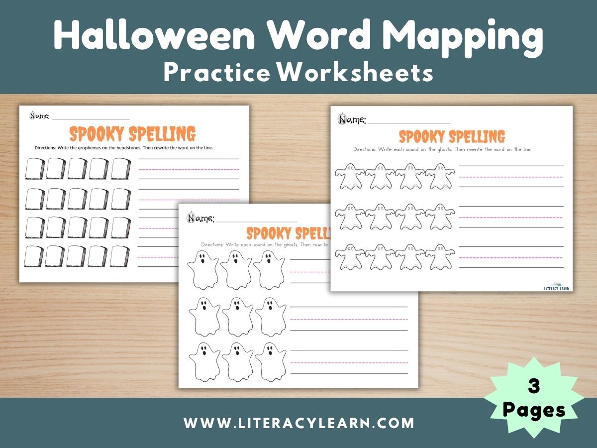Halloween Word Mapping Worksheets - Literacy Learn Unlimited