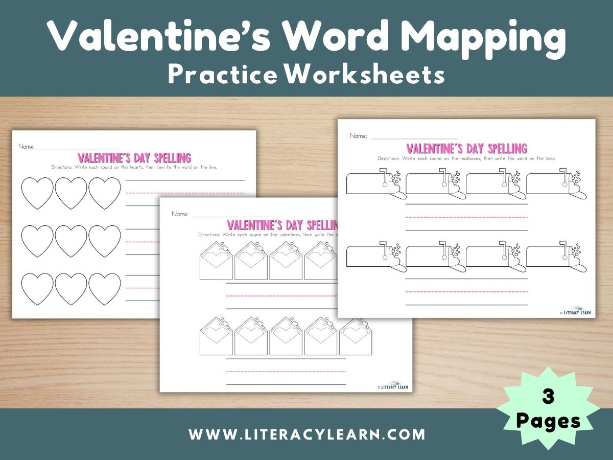 Valentine's Day Word Mapping Worksheets - Literacy Learn Unlimited