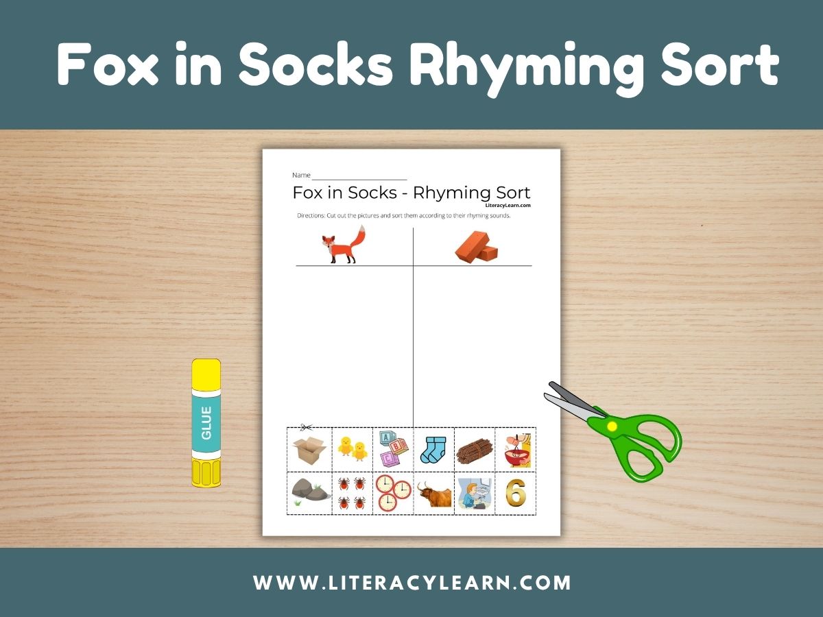 Fox in Socks Rhyming Sort - Literacy Learn Unlimited