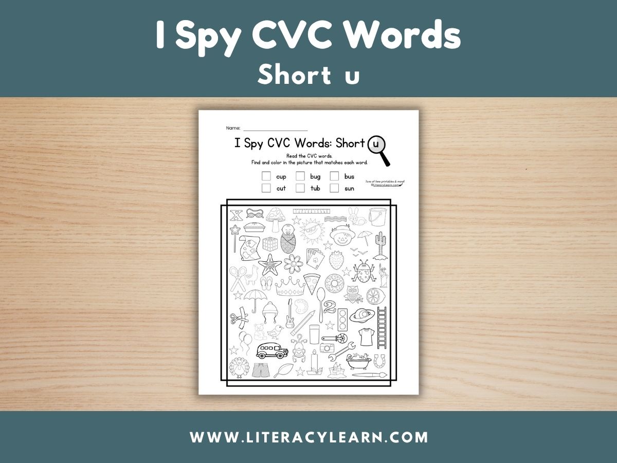 I Spy CVC Words: Short U - Literacy Learn Unlimited