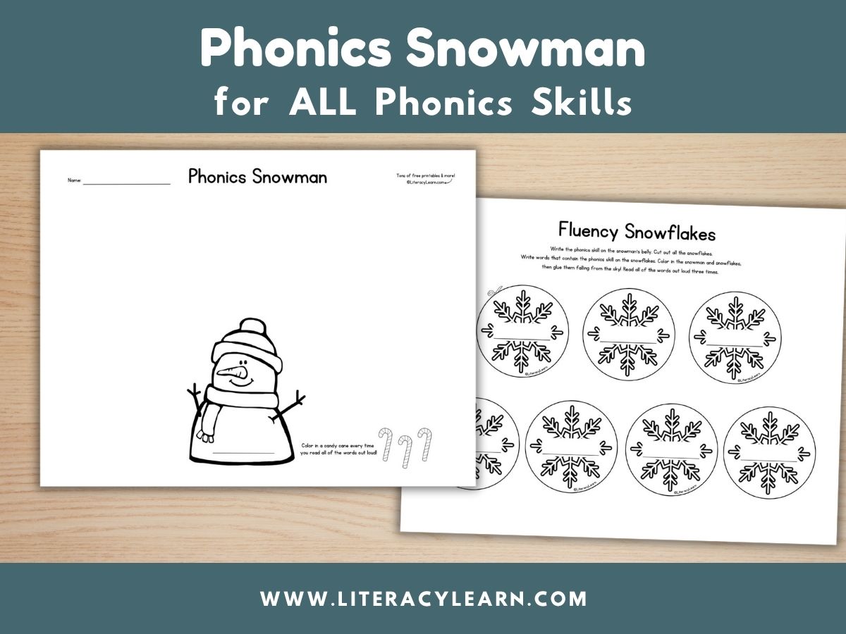 Phonics Snowman for ALL Phonics Skills - Literacy Learn Unlimited