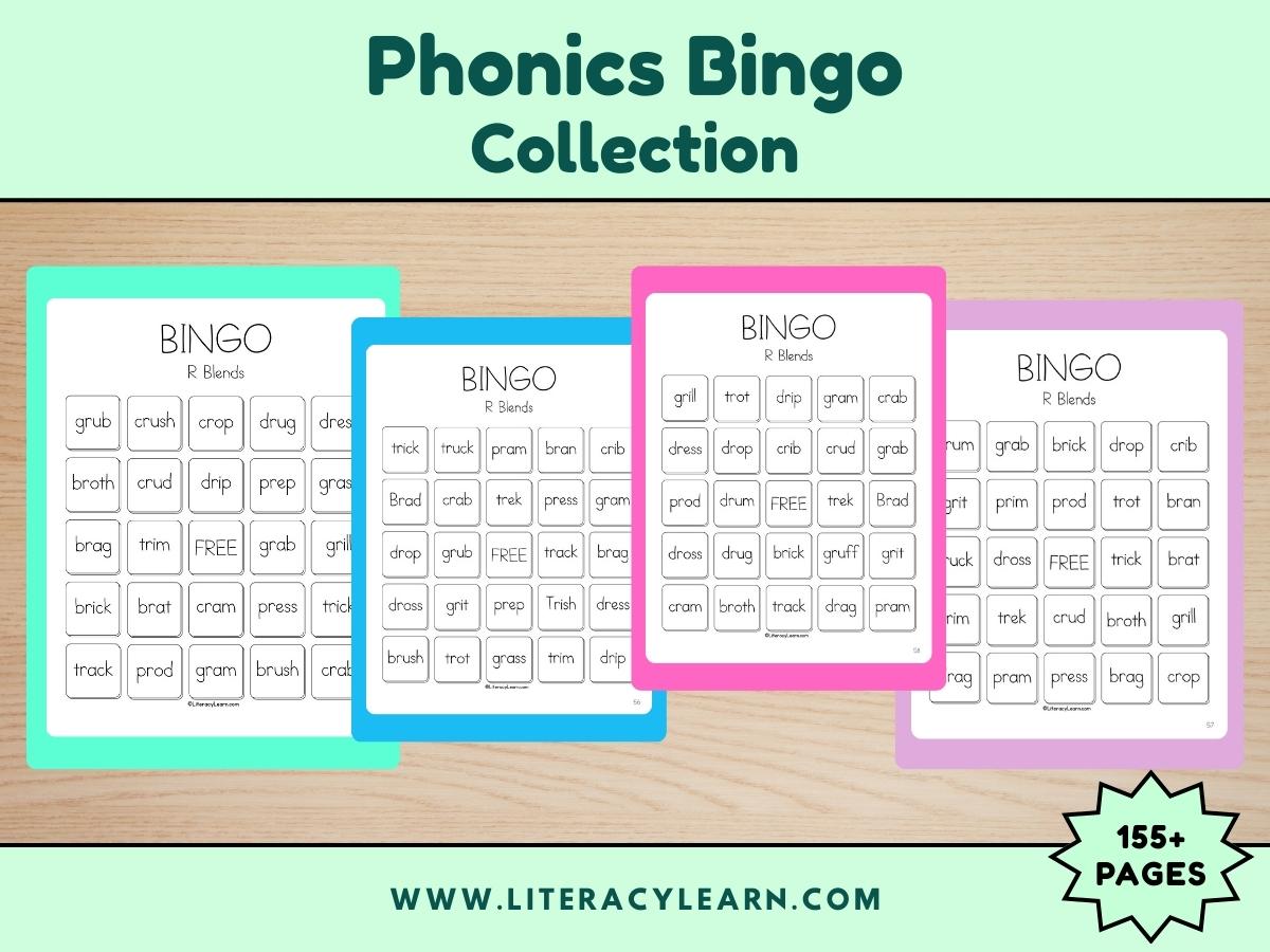 Phonics Bingo Games Collection - Literacy Learn Unlimited
