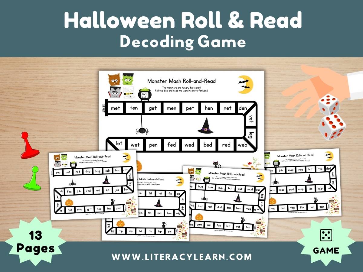 Roll & Read Games: Halloween - Literacy Learn Unlimited
