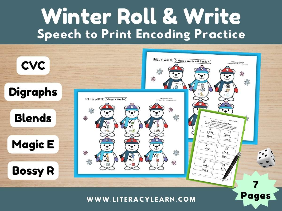 Winter Roll & Write Activity - Literacy Learn Unlimited