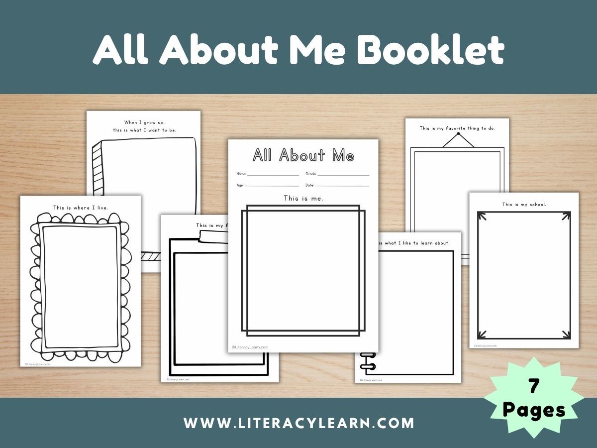 All About Me Worksheet Booklet - Literacy Learn Unlimited