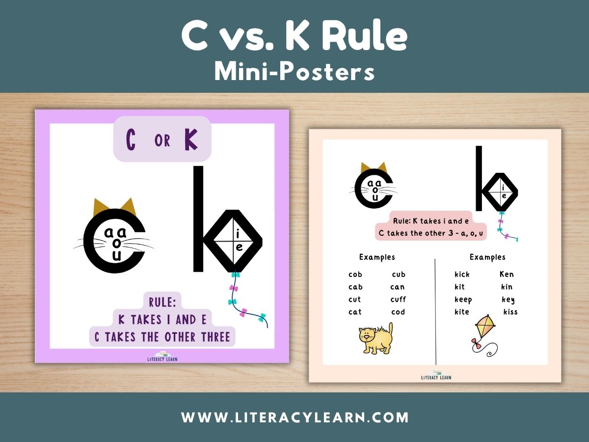 C vs. K Mini Posters - Literacy Learn Unlimited