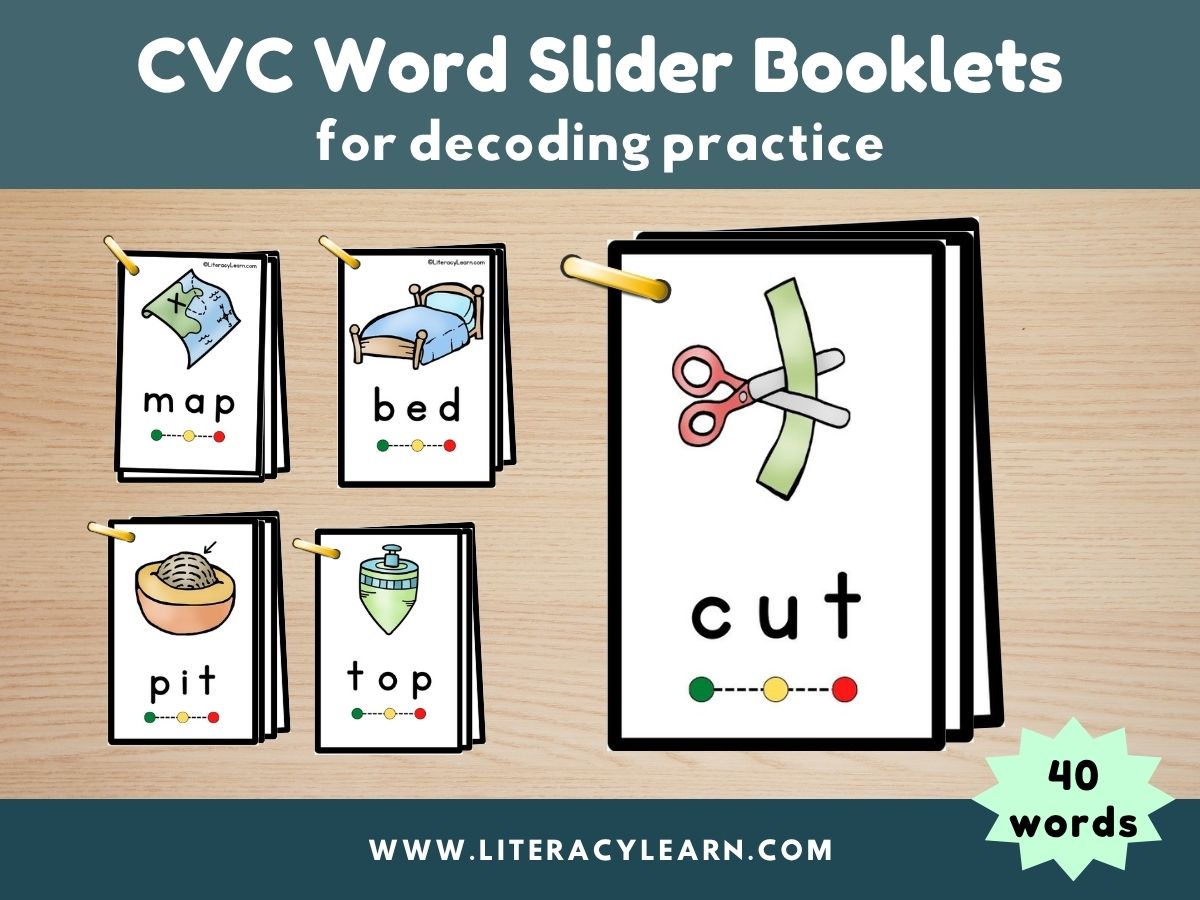 CVC Word Slider Booklets - Literacy Learn Unlimited
