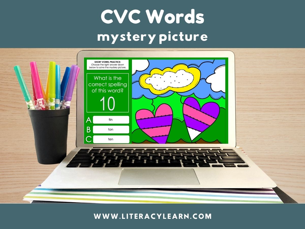 CVC Words Mystery Picture - Literacy Learn Unlimited