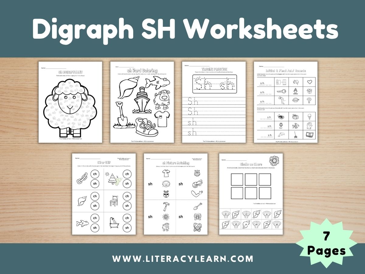 Digraph SH Worksheets - Literacy Learn Unlimited
