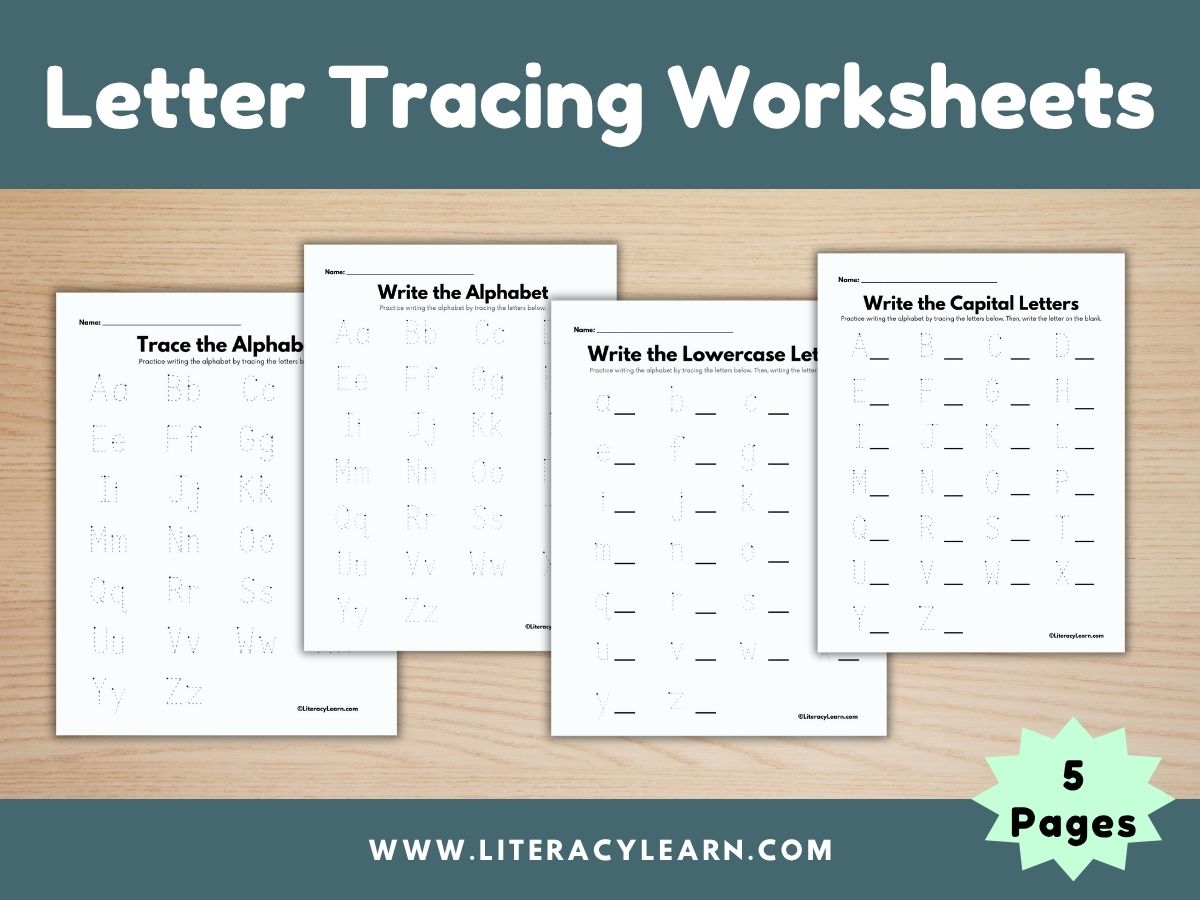 Letter Tracing Worksheets for A-Z - Literacy Learn Unlimited
