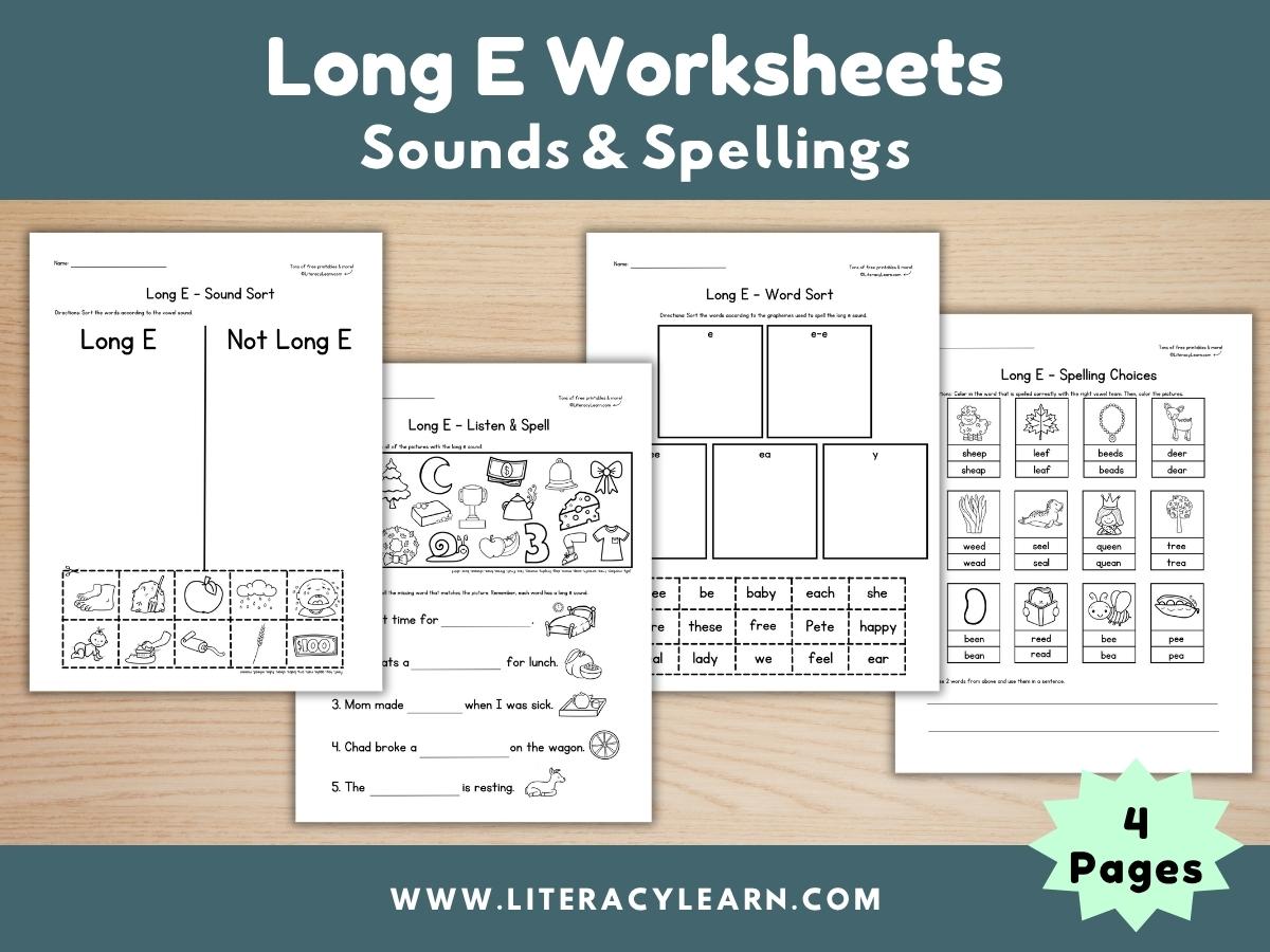 Long E Practice Worksheets - Literacy Learn Unlimited