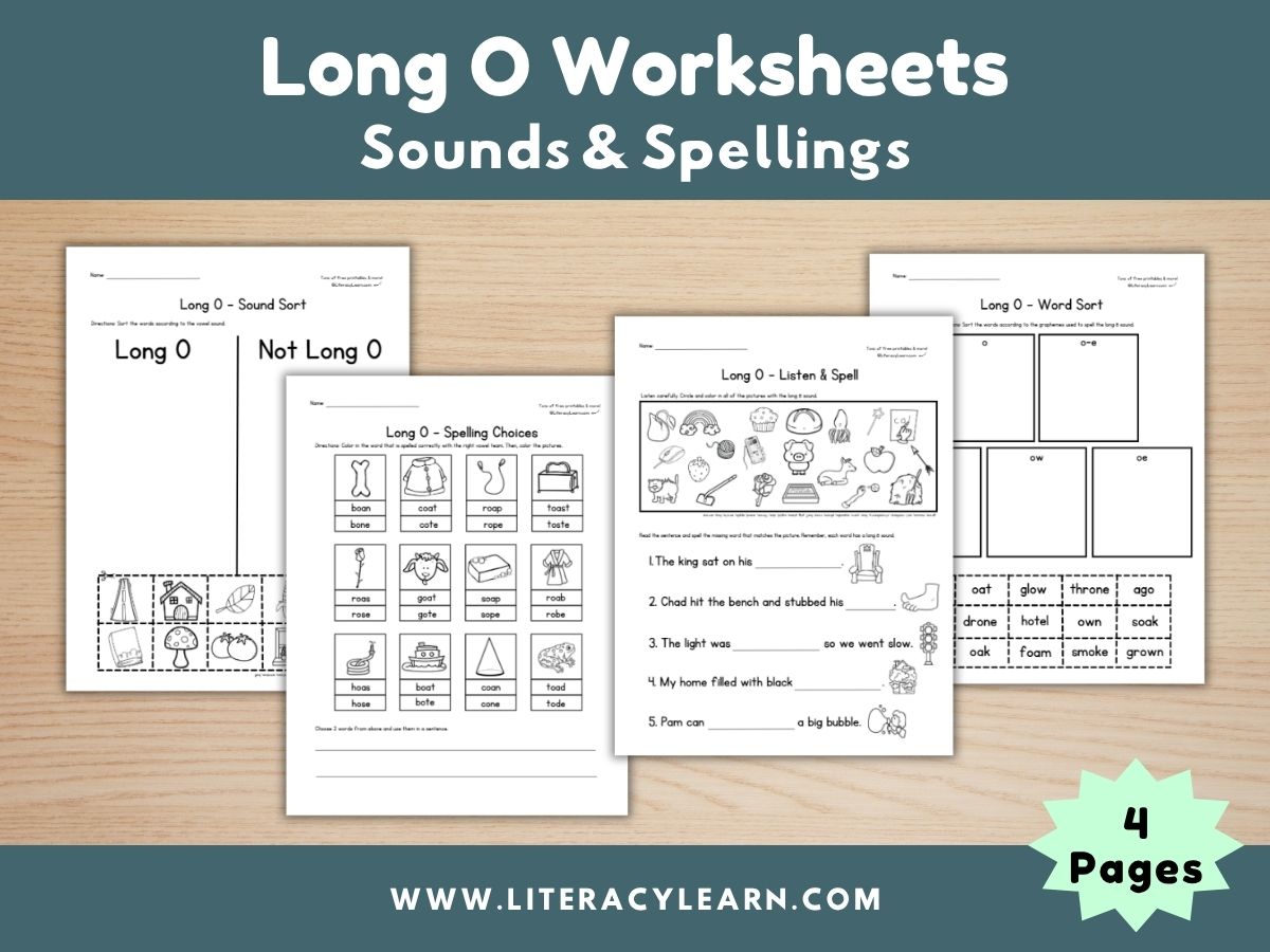 Long O Practice Worksheets - Literacy Learn Unlimited