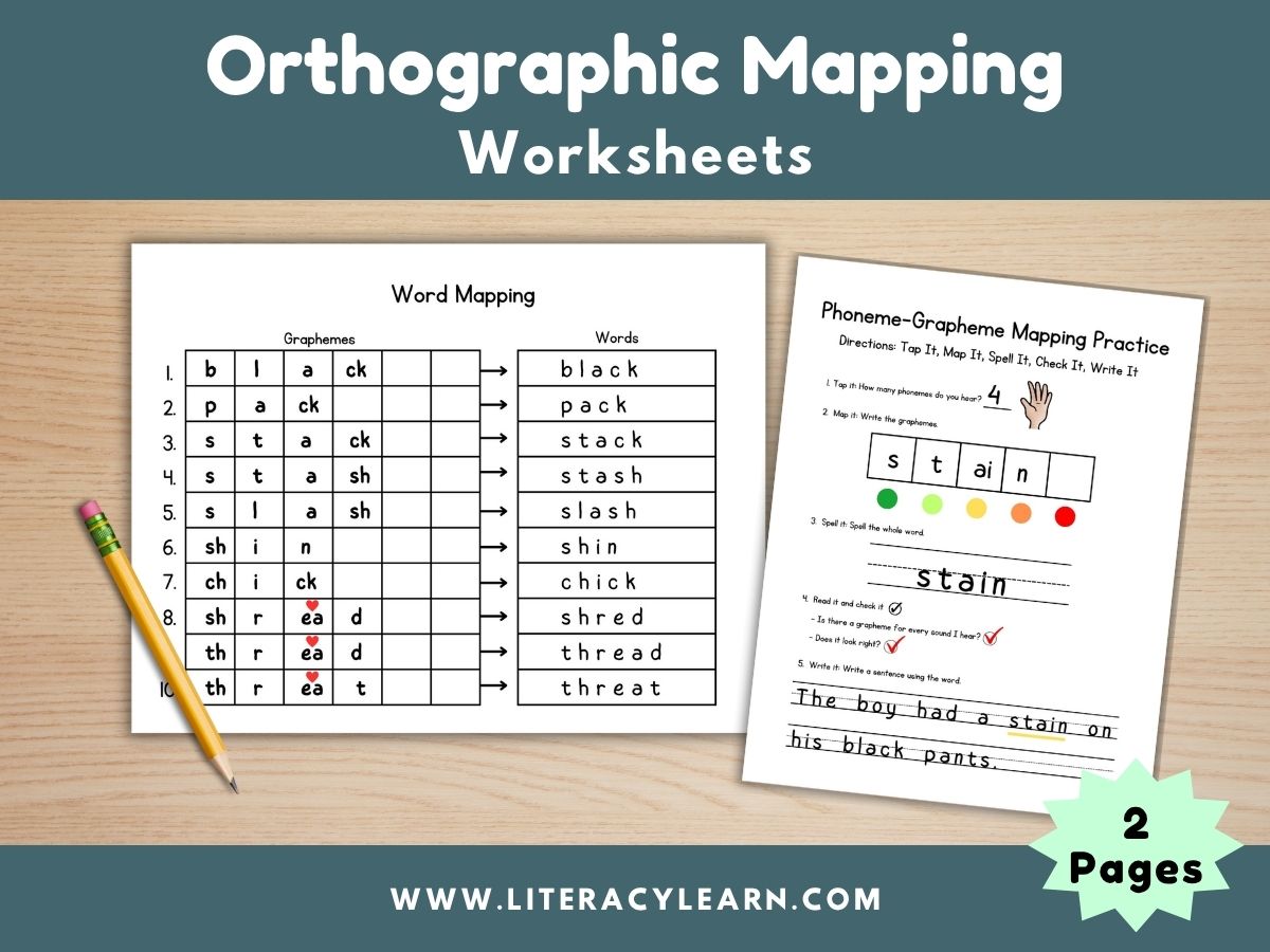 Orthographic Mapping Worksheets - Literacy Learn Unlimited