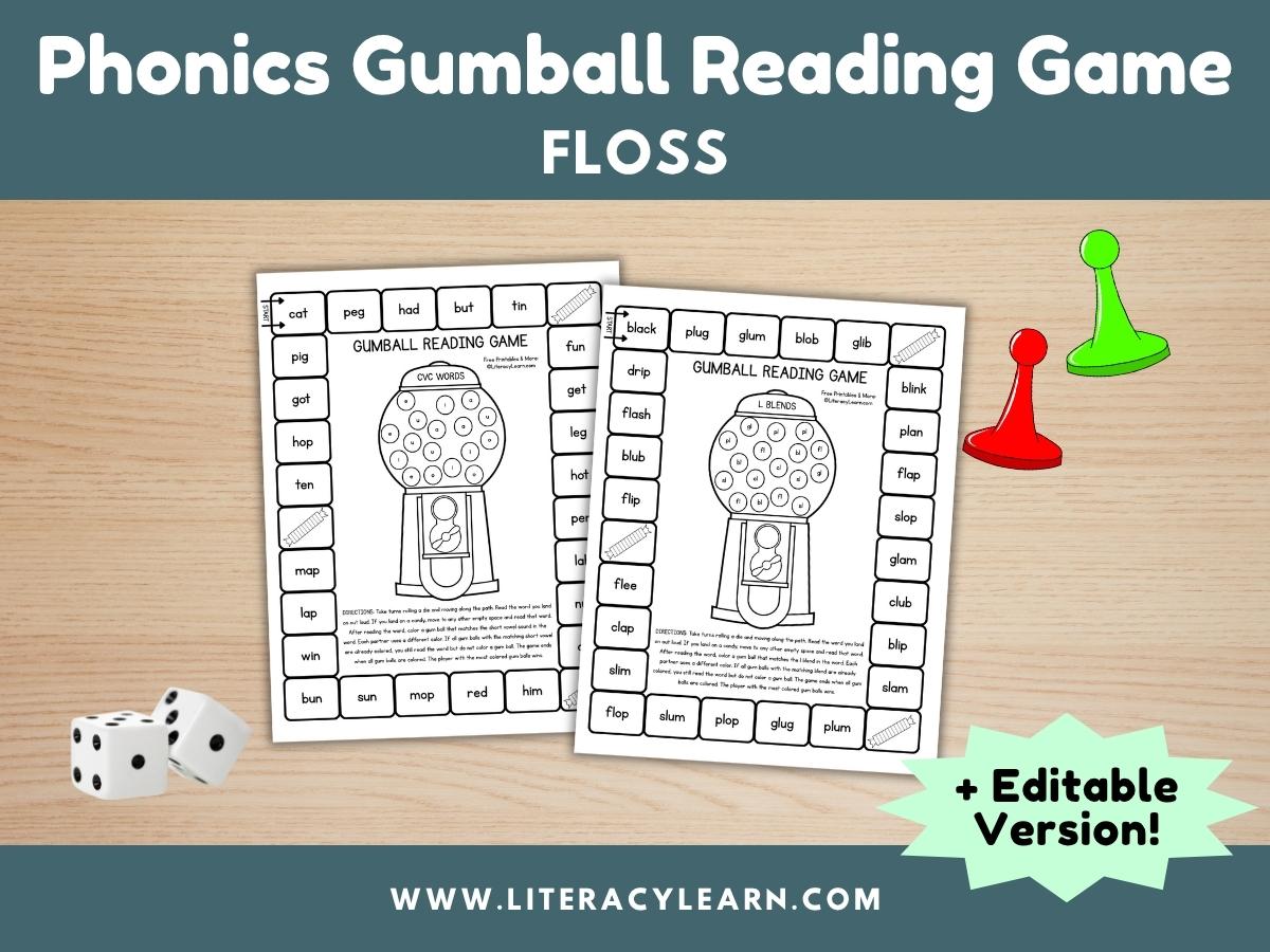 Phonics Gumball Reading Game: FLOSS - Literacy Learn Unlimited