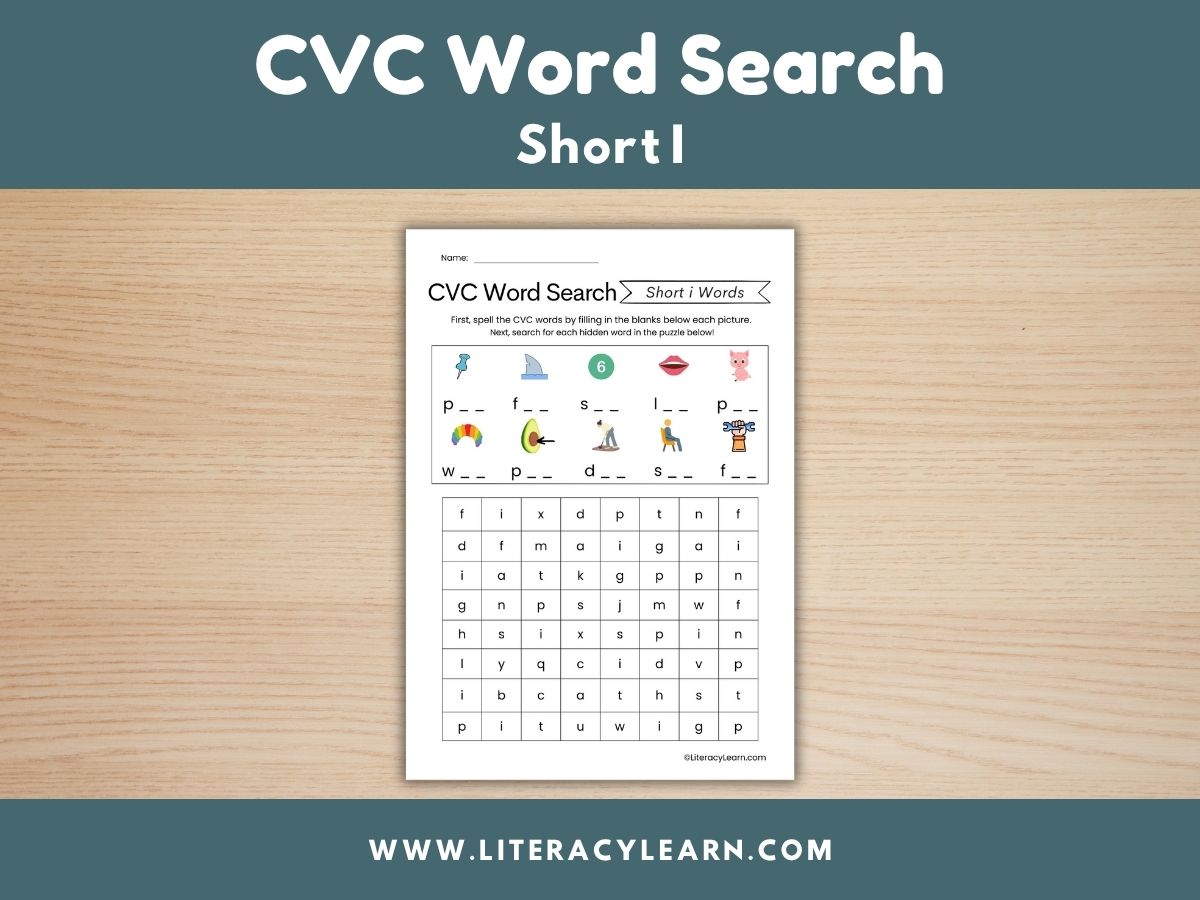 CVC Word Search - Short I - Literacy Learn Unlimited