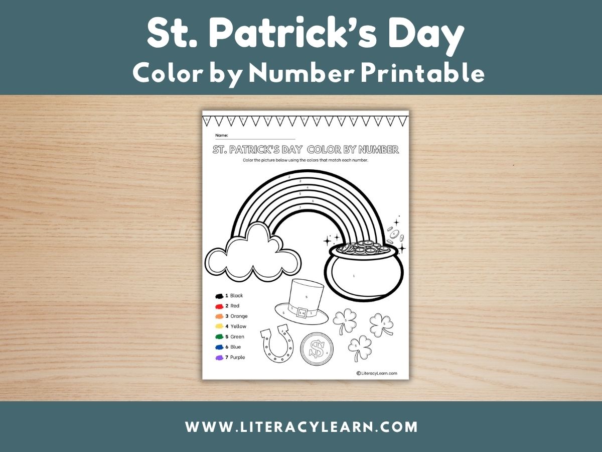 St. Patrick's Day Color by Number - Literacy Learn Unlimited
