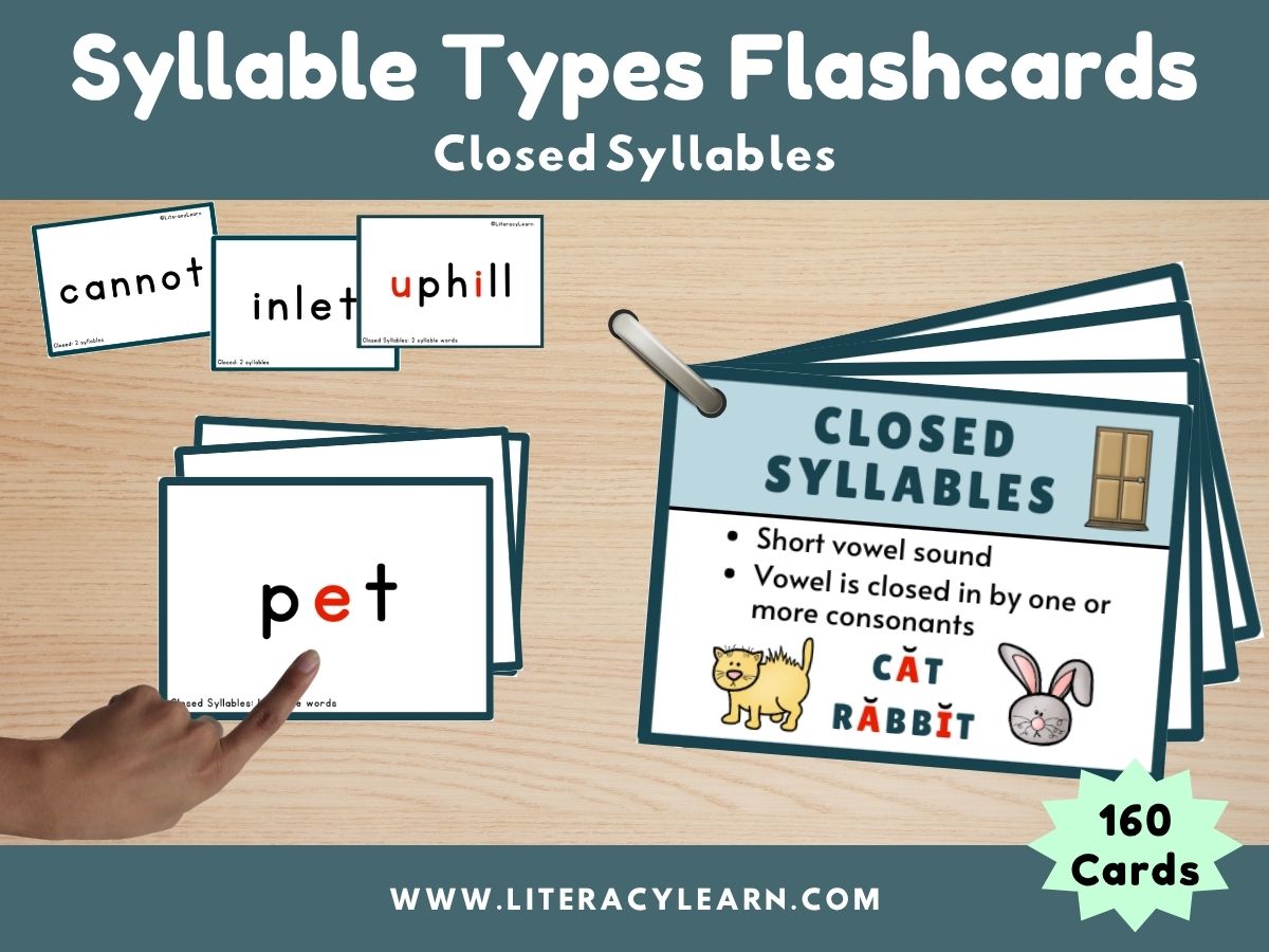 Syllable Types Flashcards: Closed Syllables - Literacy Learn Unlimited