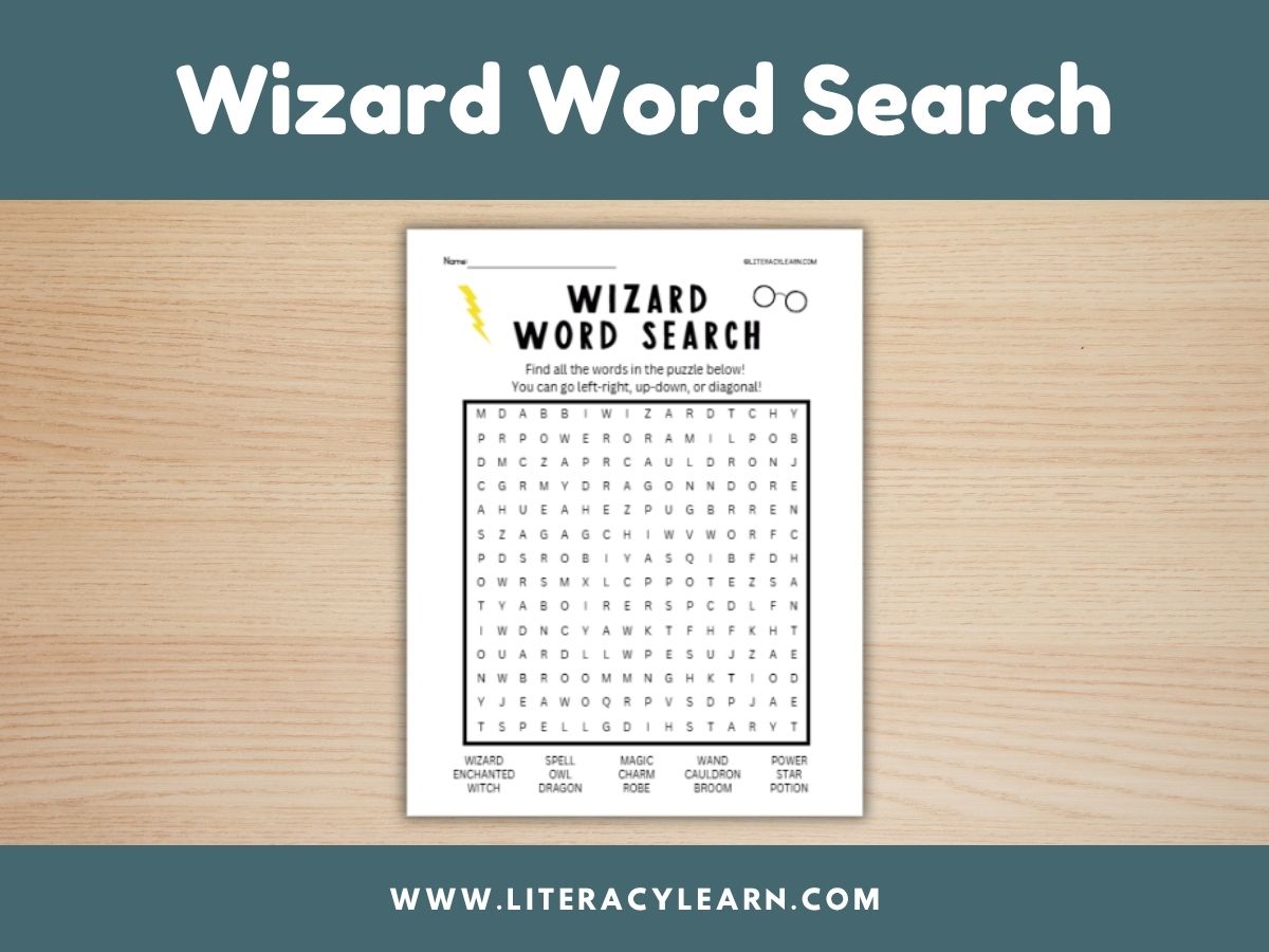 Wizard Word Search - Free Printable - Literacy Learn Unlimited