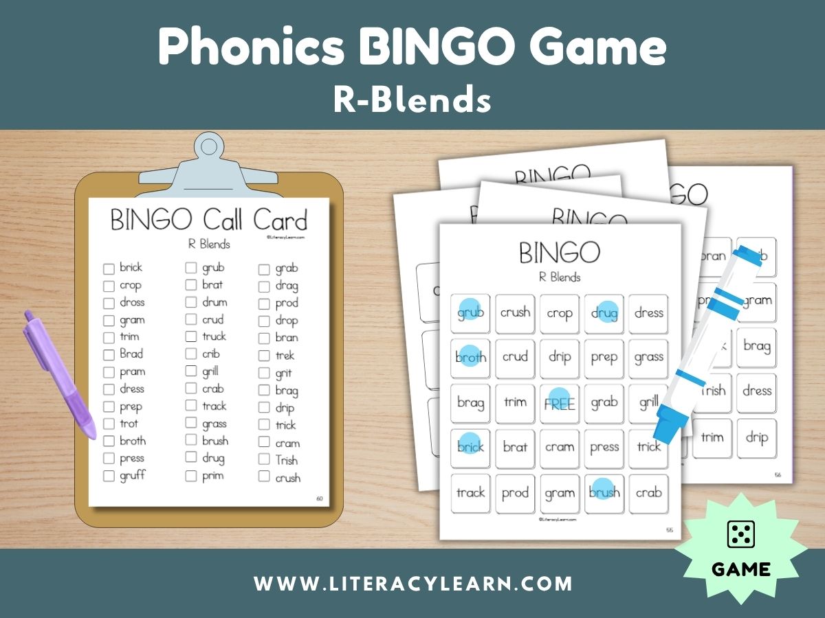 Phonics Bingo: R-Blends - Literacy Learn Unlimited