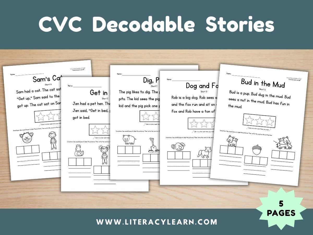 CVC Decodable Stories - Literacy Learn Unlimited