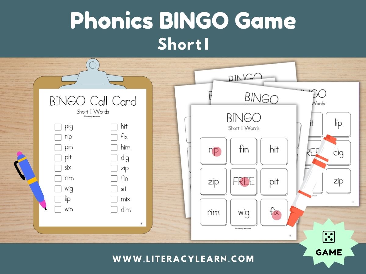 Phonics Bingo: Short I - Literacy Learn Unlimited
