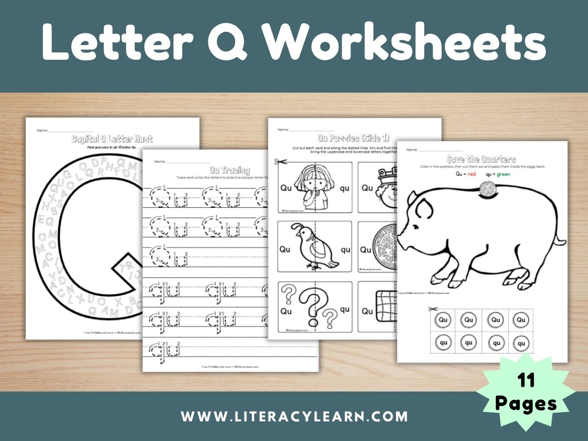 Letter Q Worksheets - Literacy Learn Unlimited