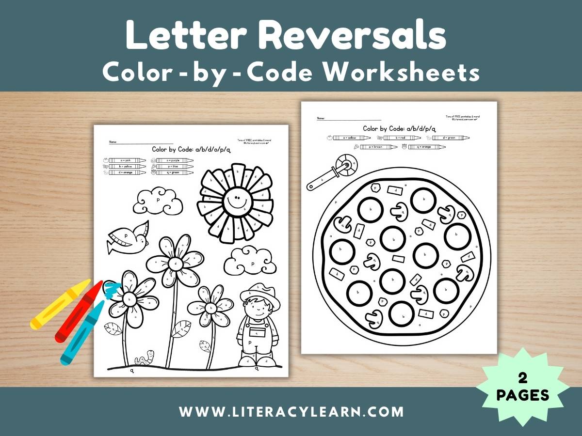 Color-By-Code: Letter Reversals (b/d/p/q/a/o) - Literacy Learn Unlimited