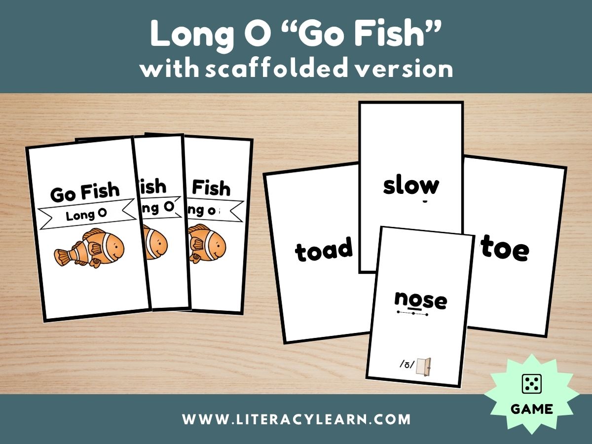 Phonics GO FISH Game: Long O (Two Versions) - Literacy Learn Unlimited