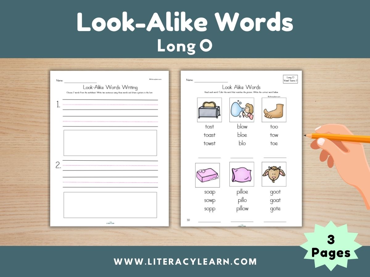 Look Alike Words: Long O - Literacy Learn Unlimited
