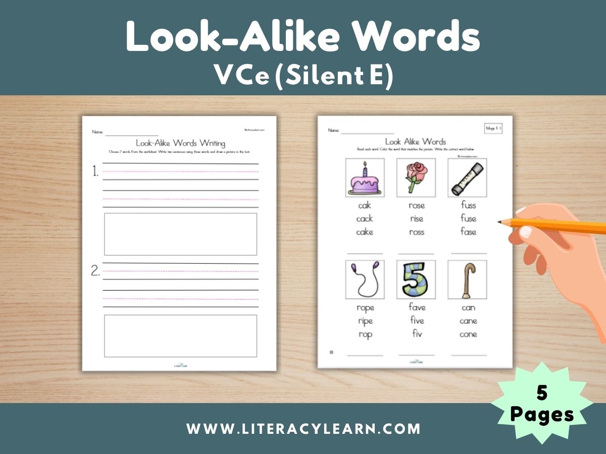 Look Alike Words: VCe (Silent E) - Literacy Learn Unlimited