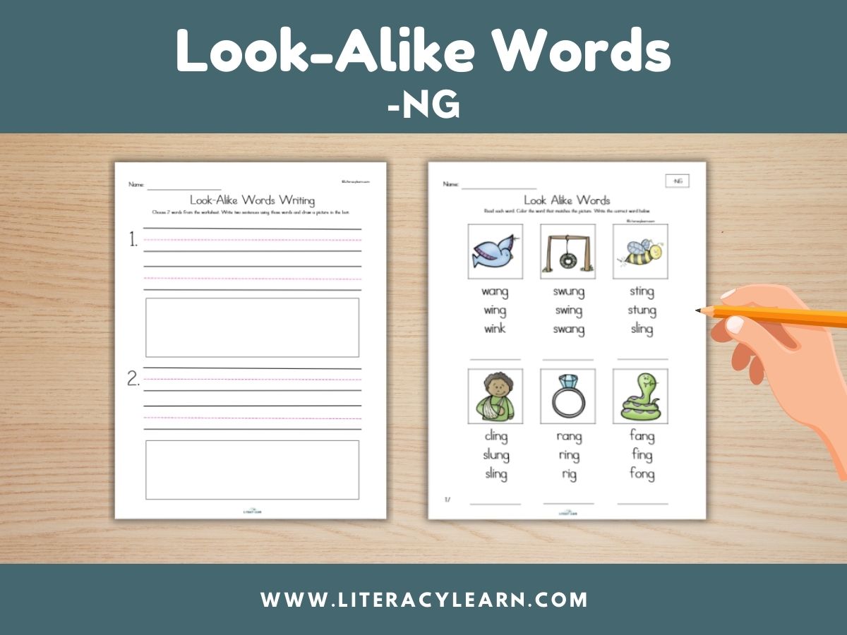 Look Alike Words: Digraph -ng - Literacy Learn Unlimited