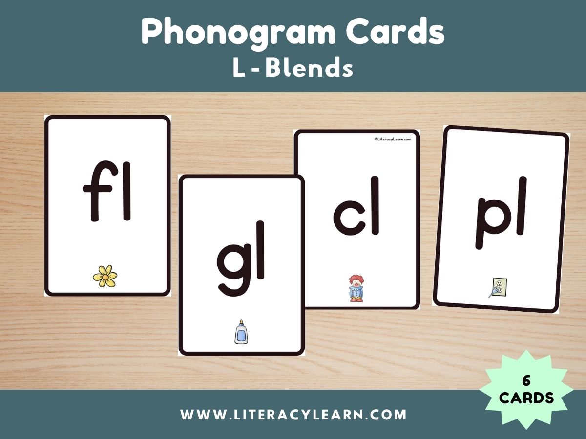 Phonogram Cards: L-Blends - Literacy Learn Unlimited
