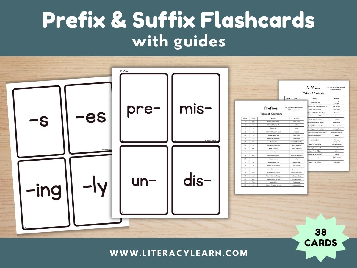 Prefixes & Suffixes Flash Cards - Literacy Learn Unlimited