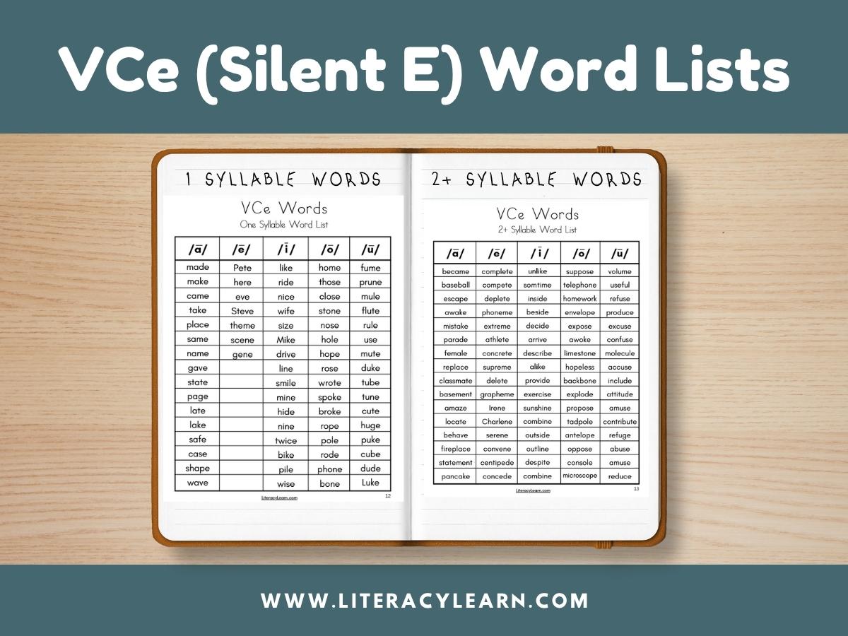 Word Lists: VCe (Silent E) - Literacy Learn Unlimited