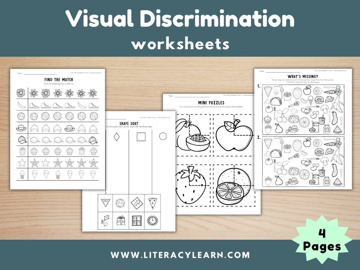 Visual Discrimination Worksheets - Literacy Learn Unlimited