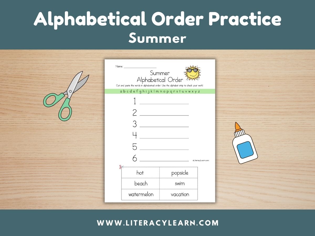 Summer Alphabetical Order Worksheet - Literacy Learn Unlimited