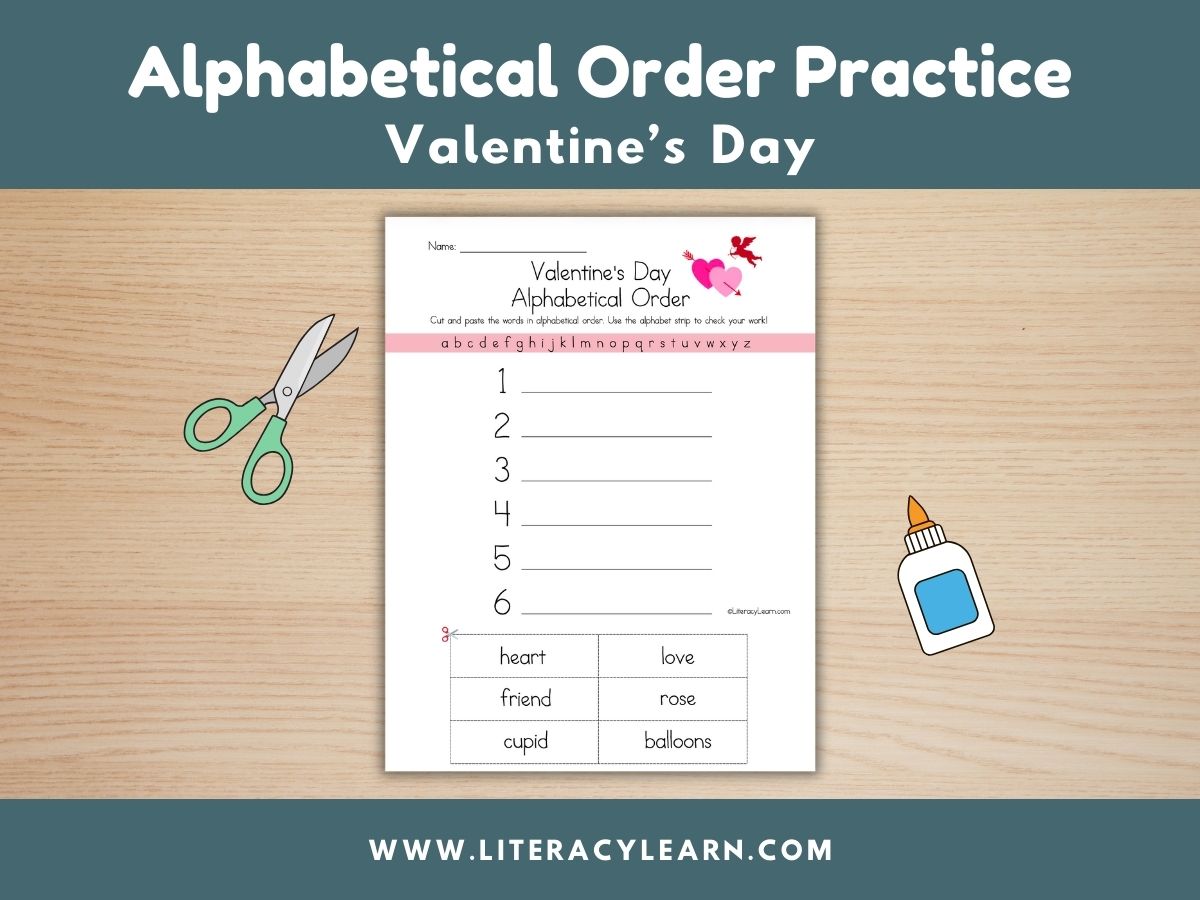 Valentine's Day Alphabetical Order Worksheet - Literacy Learn Unlimited