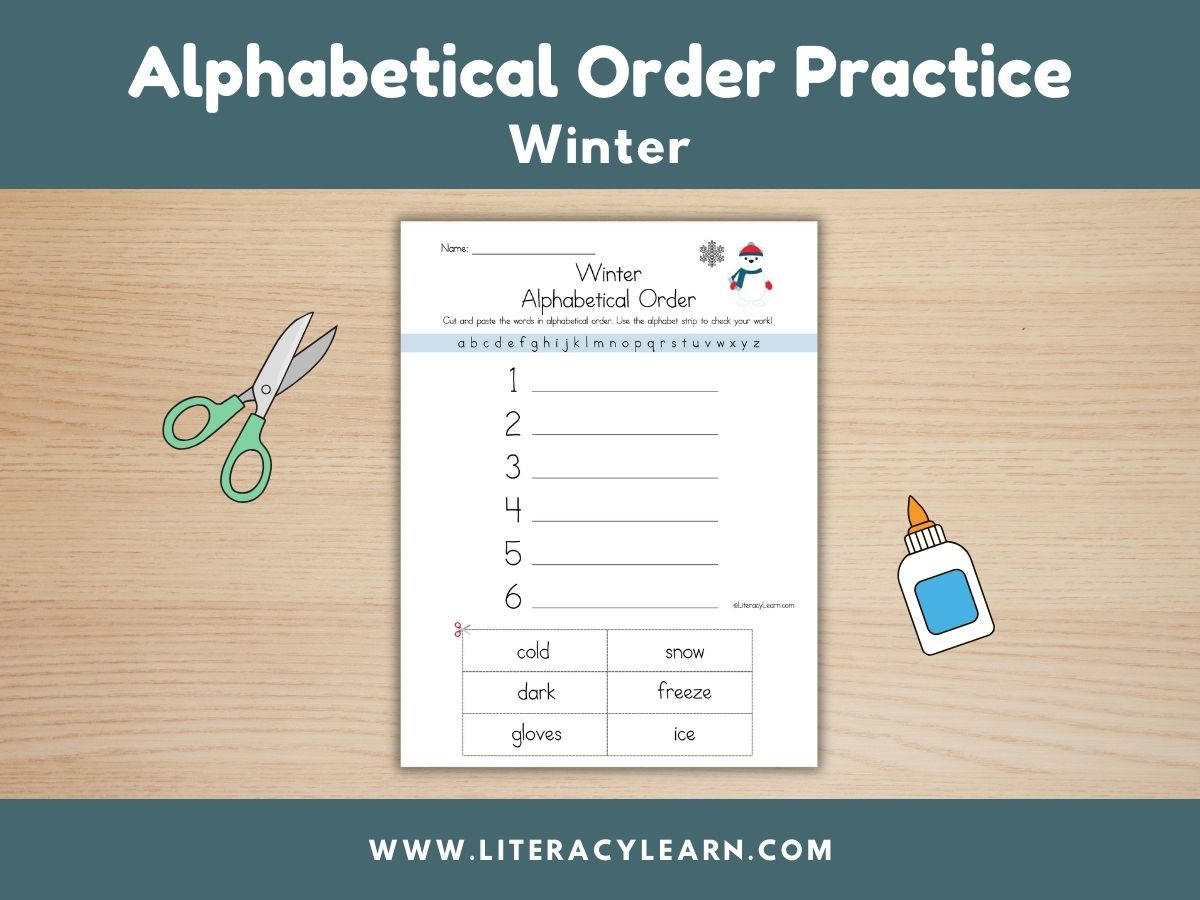 Winter Alphabetical Order Worksheet - Literacy Learn Unlimited