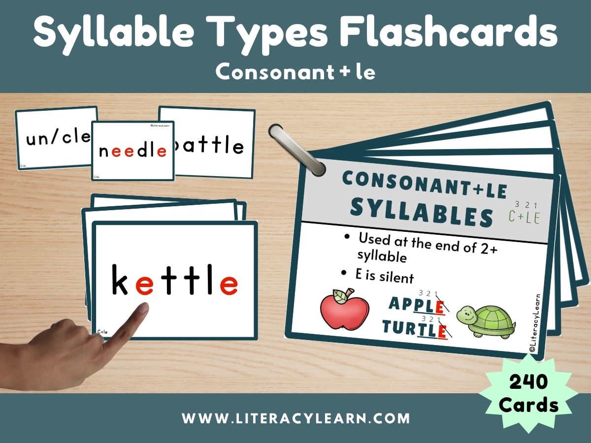 Syllable Types Flashcards: Consonant+LE - Literacy Learn Unlimited