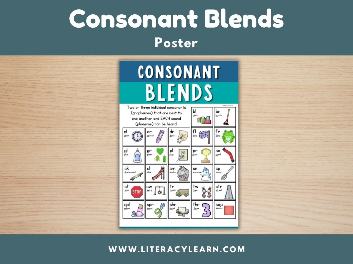 Phonics Poster: Consonant Blends - Literacy Learn Unlimited