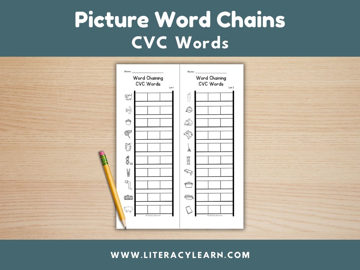 Picture Word Chains: CVC Words - Literacy Learn Unlimited