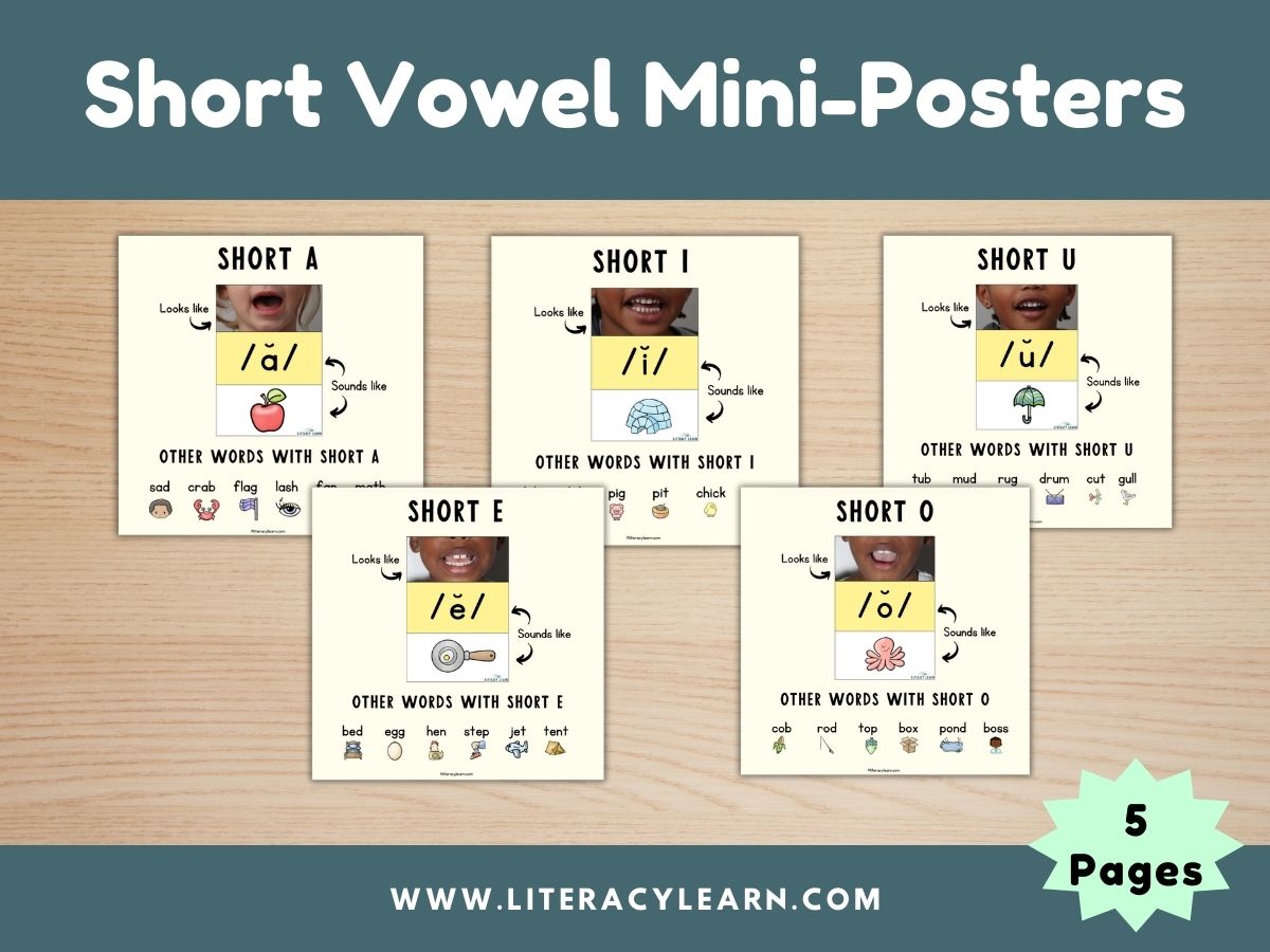Short Vowels: Mini Posters - Literacy Learn Unlimited