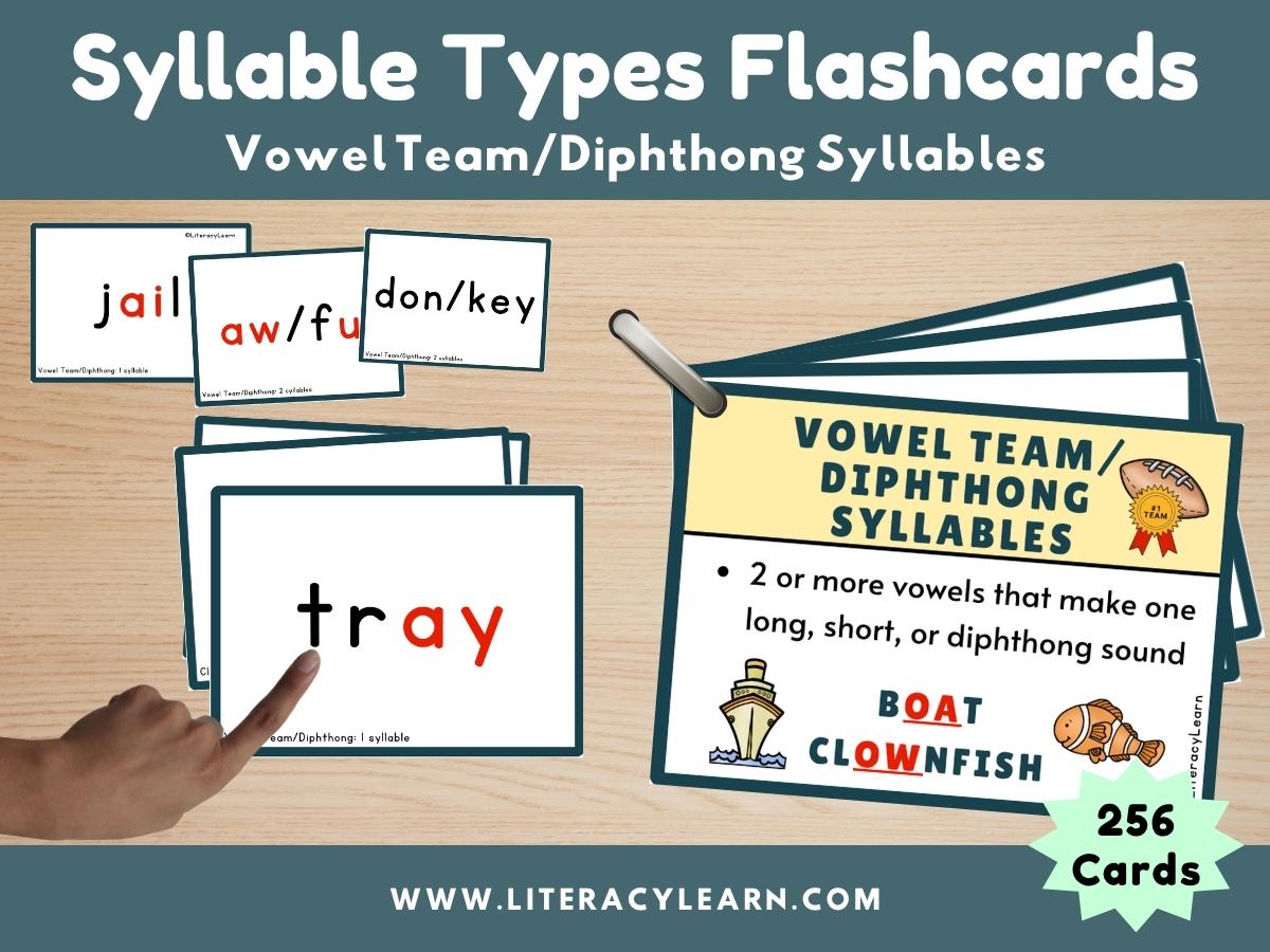 Syllable Types Flashcards: Vowel Team/Diphthong Syllables - Literacy Learn Unlimited
