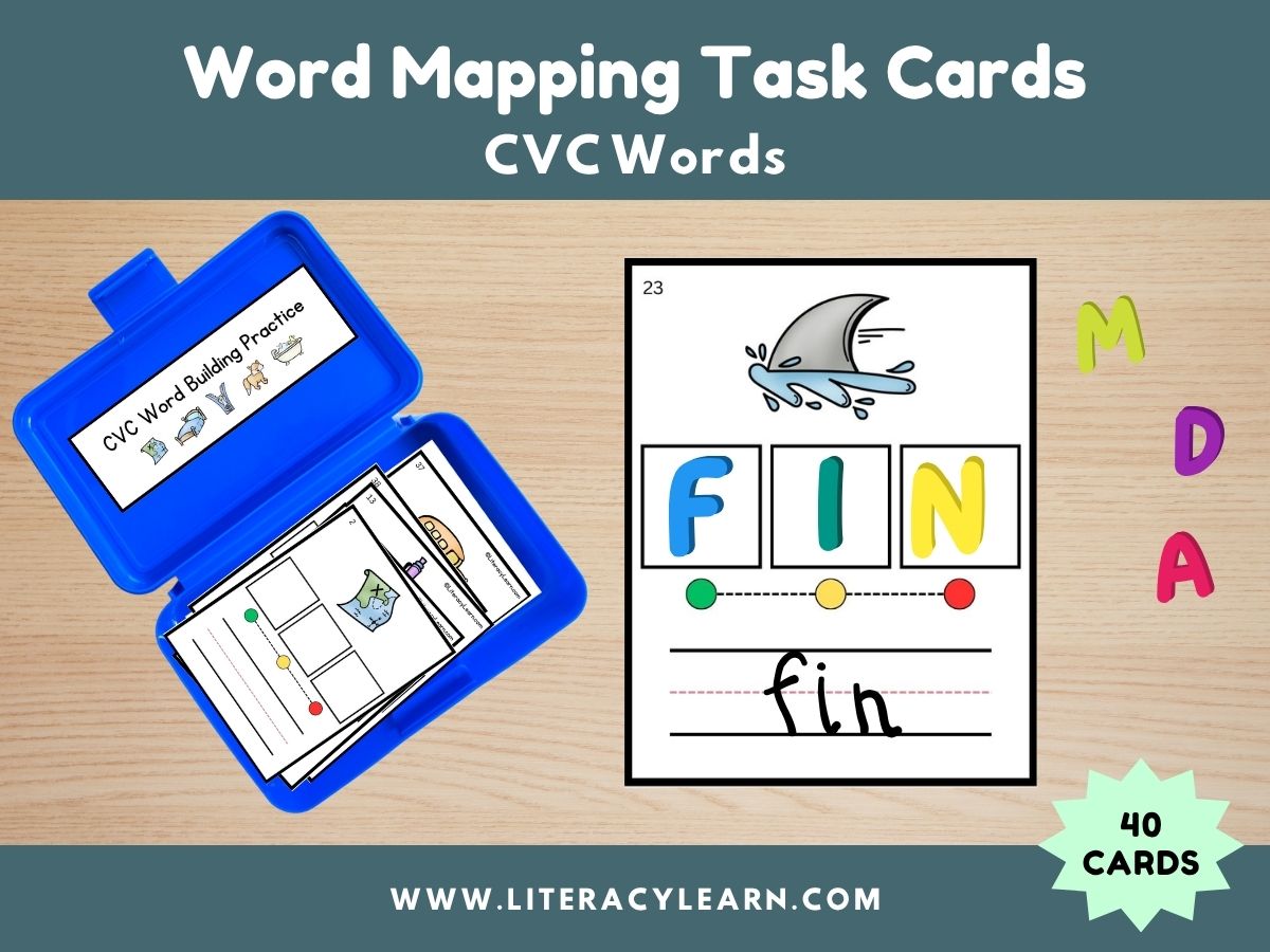 Word Mapping Task Cards: CVC Words - Literacy Learn Unlimited