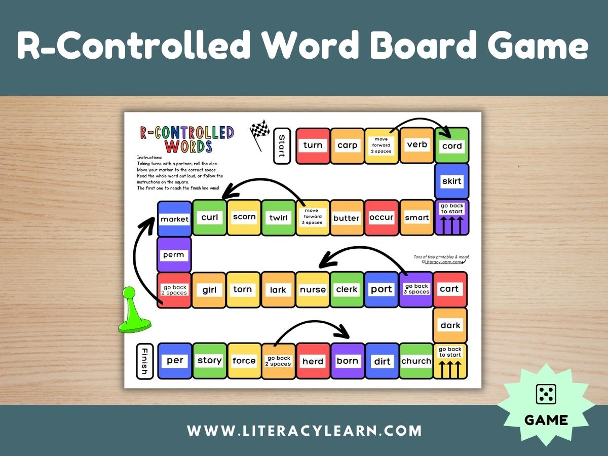 R-Controlled Word Board Game - Literacy Learn Unlimited