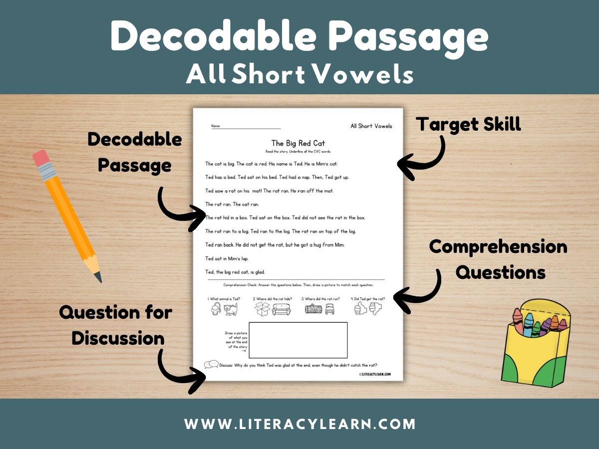 Decodable Story: Mixed Short Vowels (CVC Words) - Literacy Learn Unlimited
