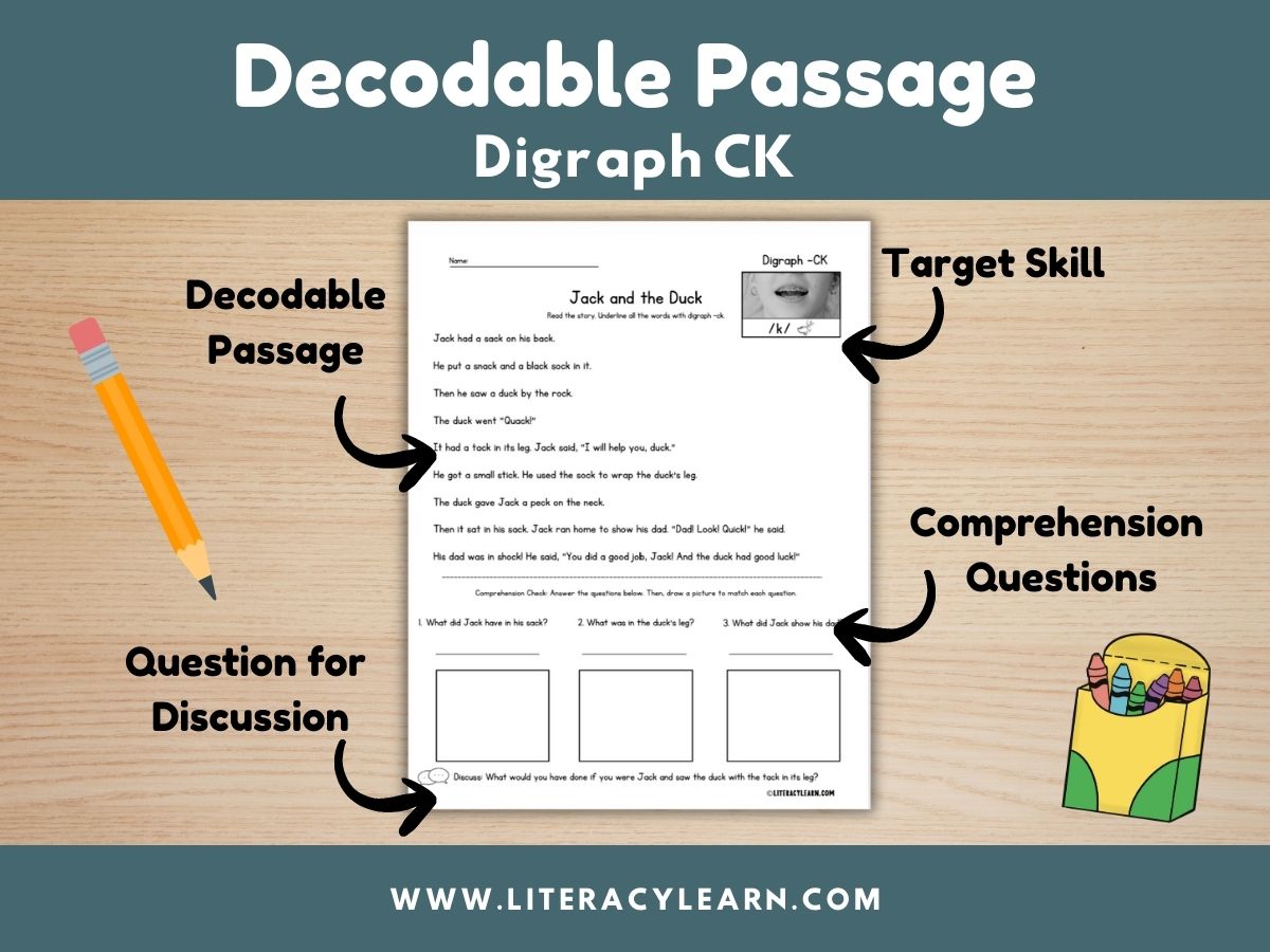 Decodable Story: Digraph -CK - Literacy Learn Unlimited